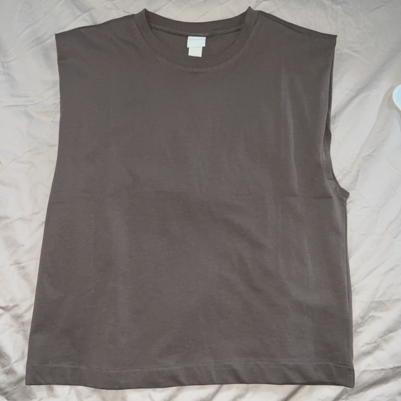 H&M | Tops | Hm Sleeveless Tank Greige | Poshmark